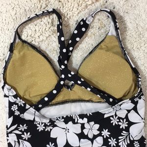 Athena | Swim | Athena Black And White Tankini Top | Poshmark